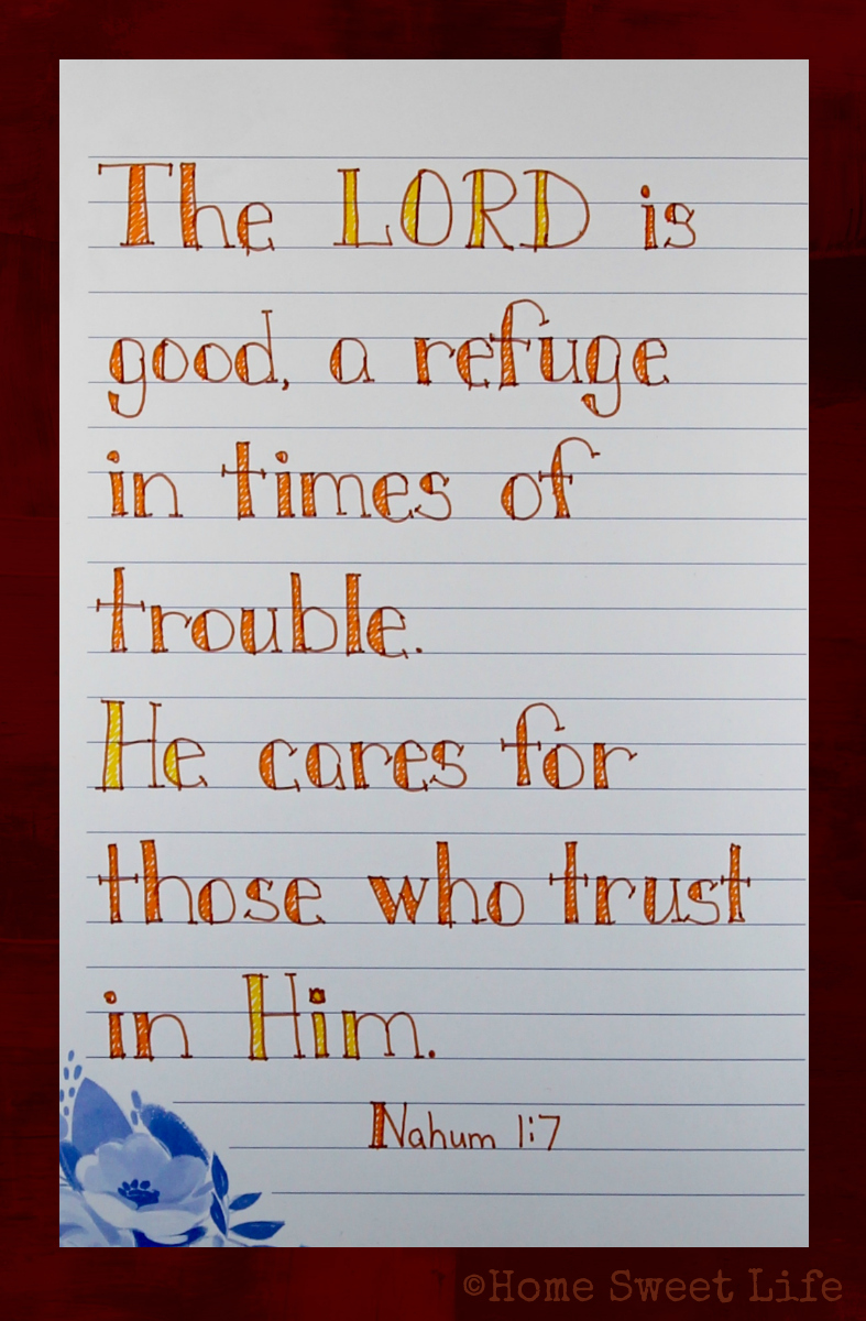 Home Sweet Life: Nahum 1:7