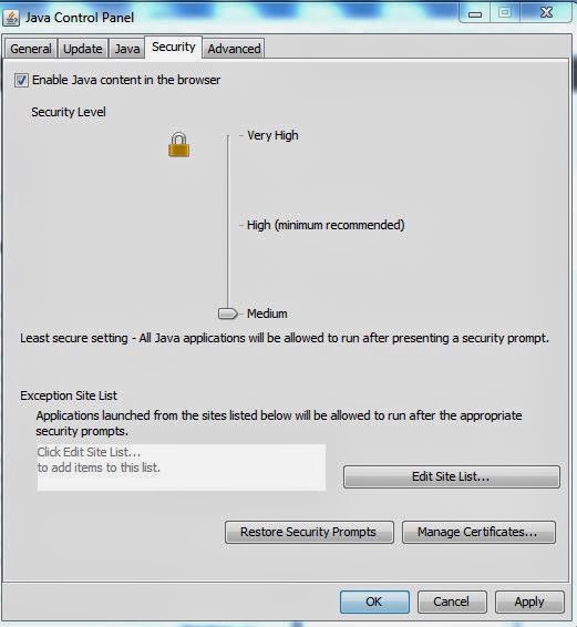 Fix For Application Blocked By Security Settings