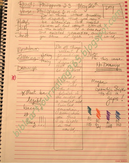 Easy Bible Art Journaling Journey: Philippians 2:14-15 (May 26th)