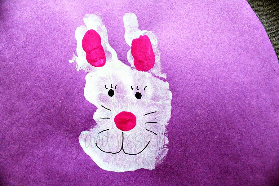 Easter craft: Bunny hand print!