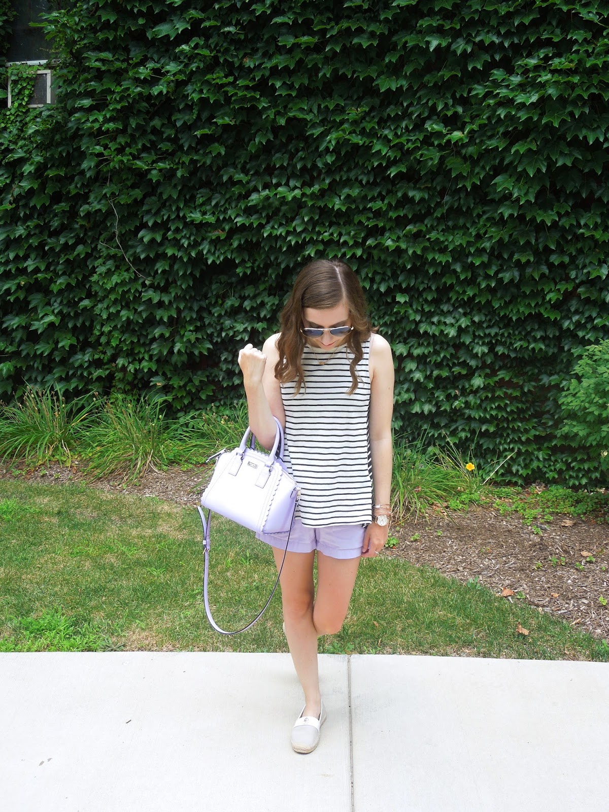 Sew Cute: OOTD: Purple + Stripes