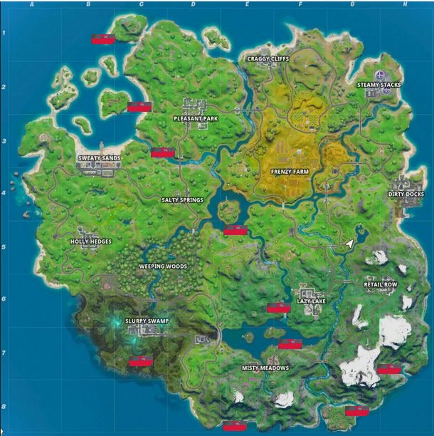 Boat Locations in Fortnite Chapter 2 Season 1