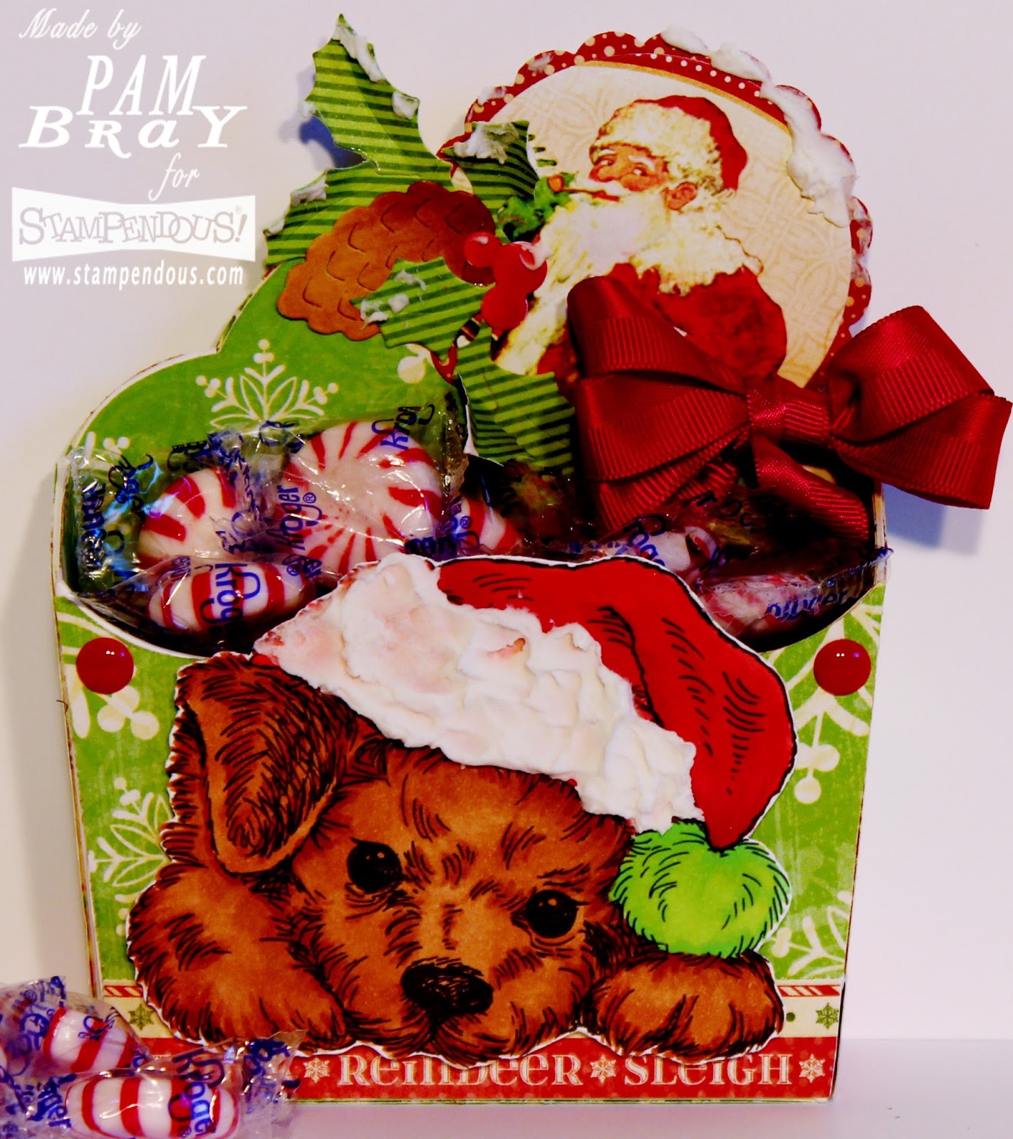 Pam Bray Designs: A Girl with Flair: Patient Pup Candy Box with Stampendous