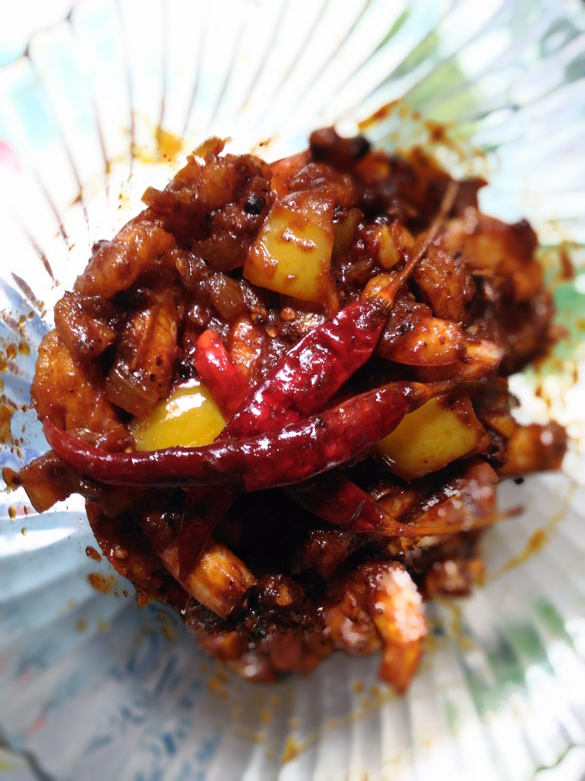 The 'Cheesy' Sisters: 10. Fiery Schezwan Prawns