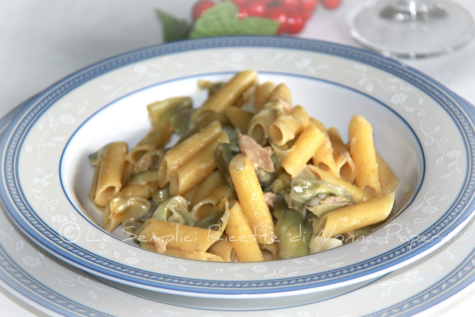 Le semplici ricette di Nonna Papera: PASTA CON CARCIOFI, TONNO E MOZZARELLA