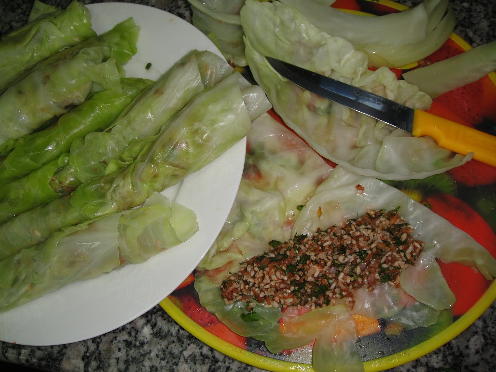 Maryam's Culinary Wonders: 298. Stuffed Cabbage Leaves