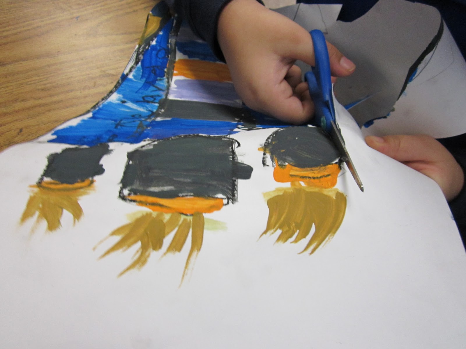 ChumleyScobey Art Room: 1st Grade Rocket Ships (mixed media collage)