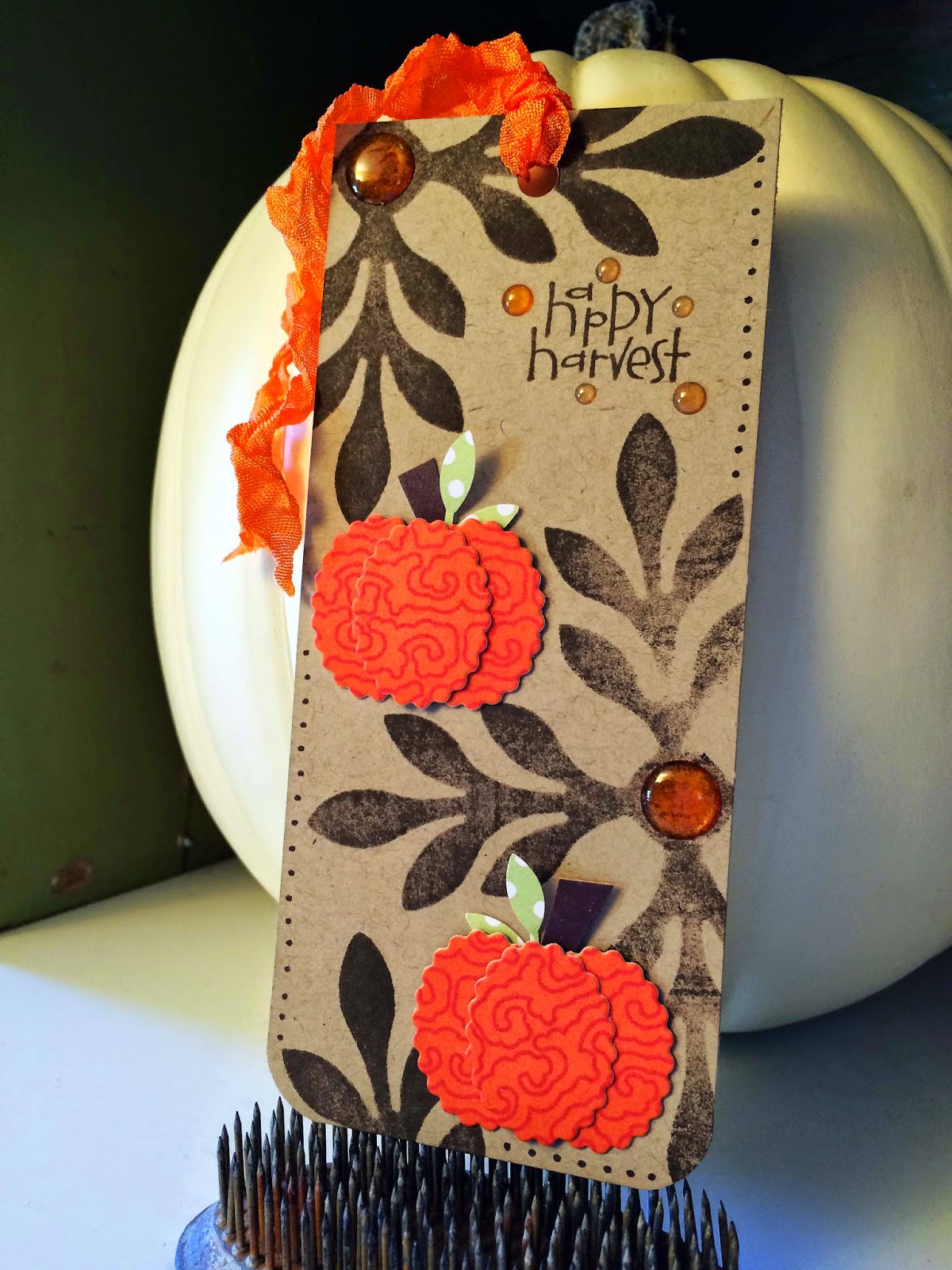 Scrappin' with DeeDee: Happy Harvest Pumpkin Tag