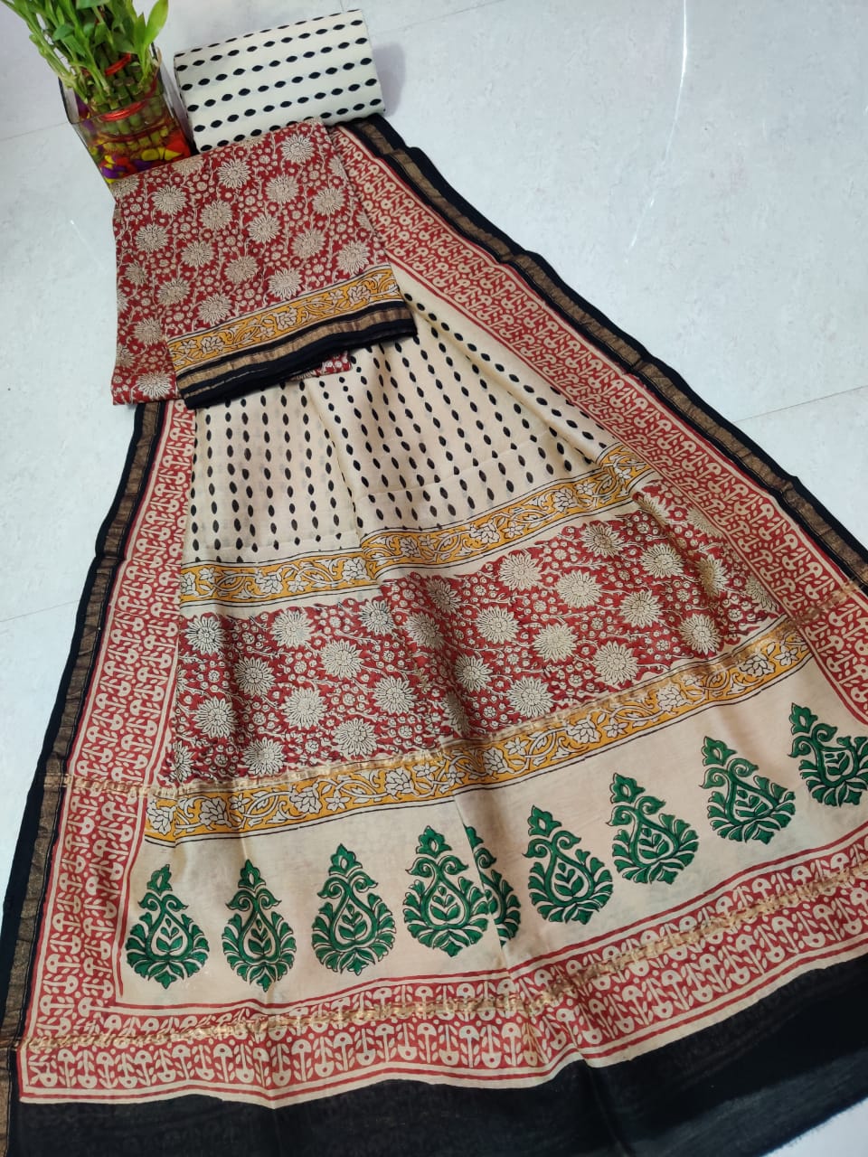 Chanderi silk dress materials