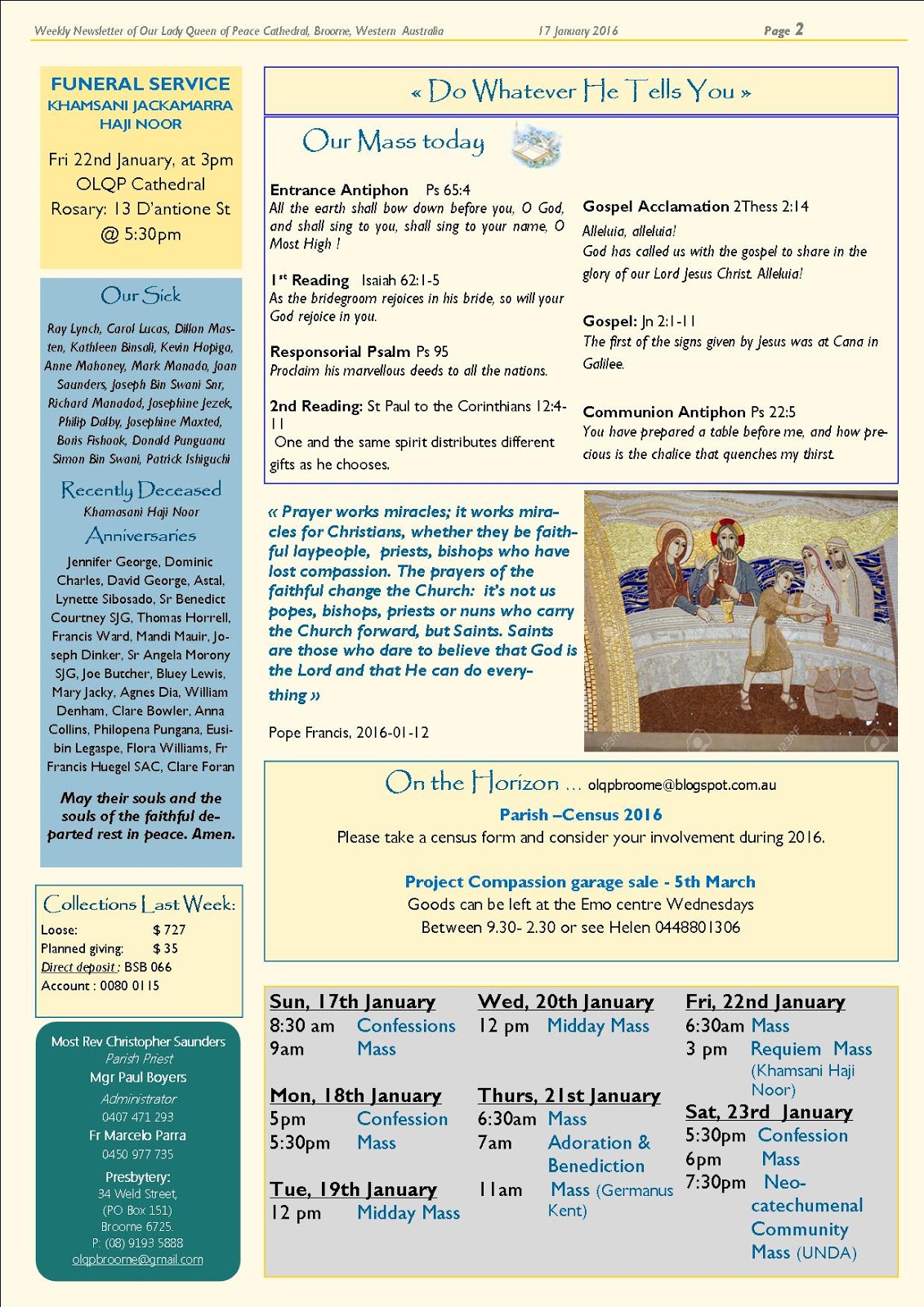 The Peaceful Dove: 2nd Sunday in Ordinary Time Year C