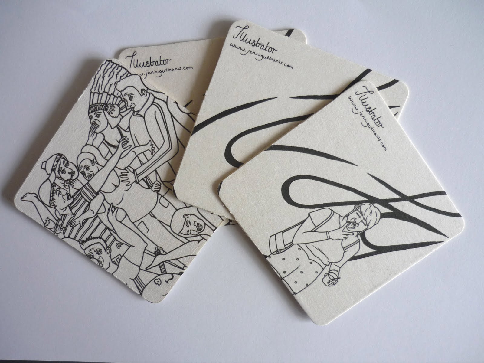 Jenni Gutmanis: Promo BEER MAT business cards