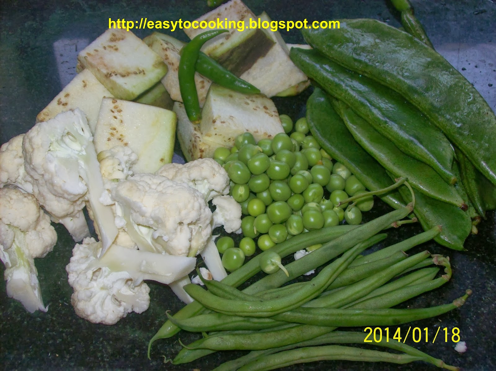 Easy Recipes For U: Boiled vegetable with few drops of oil