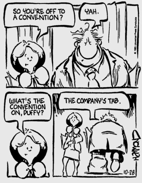 Sunday Comics Debt: Conventional Conventions