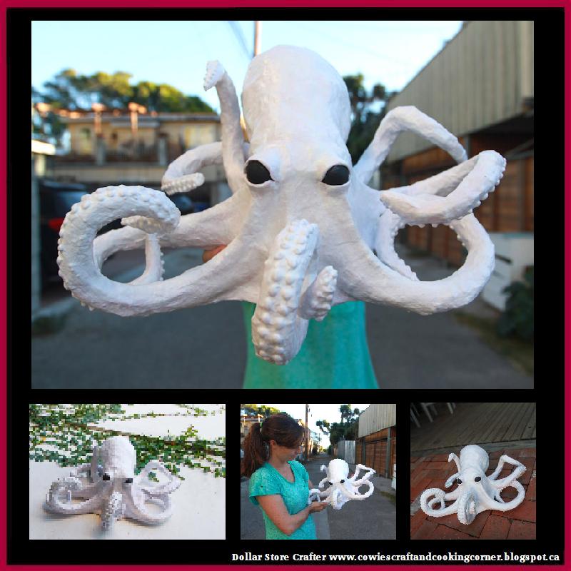 Dollar Store Crafter: Paper Mache Octopus ~ Craft Tutorial