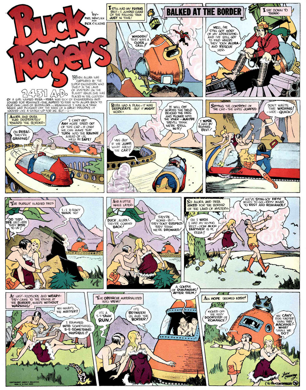 Hairy Green Eyeball 3: BUCK ROGERS — Sunday comic strips 1931 — Hairy Green Eyeball 3: BUCK ROGERS — Sunday comic strips 1931 —