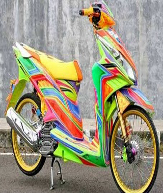 20 Foto Modifikasi Warna Motor Matic Sebagai Inspirasi - SO' TIPS