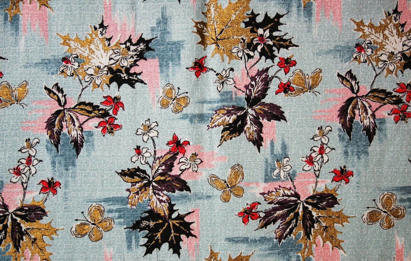 Unraveling Threads: 1950's Patio Prints on Barkcloth