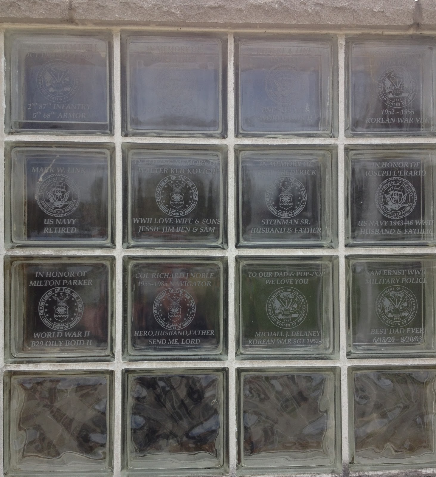 Veteran's Advisory Committee Selling Engraved Memorial Glass Blocks for ...