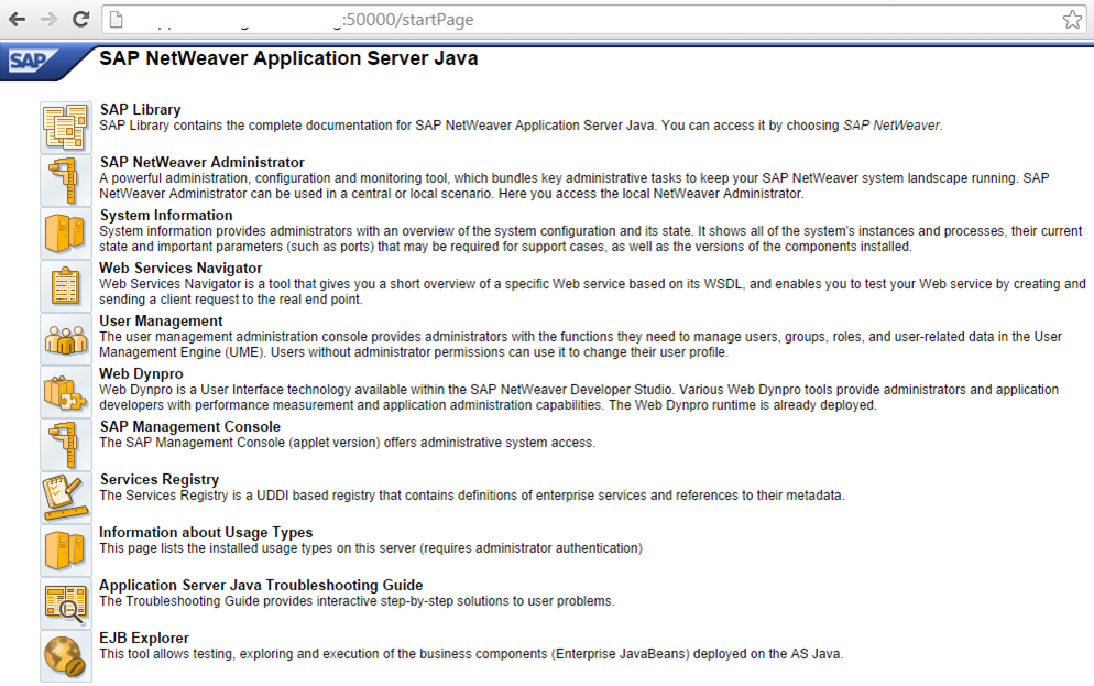 Sap Nw 7 4 Java Start Page Screenshot Sap Basis Answers Sap Basis Admin Blog