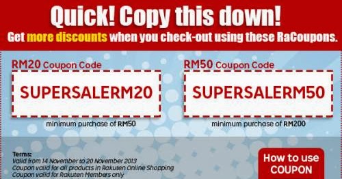 Rakuten Malaysia: Get More Discounts with RM50 & RM20 Coupon Code ...