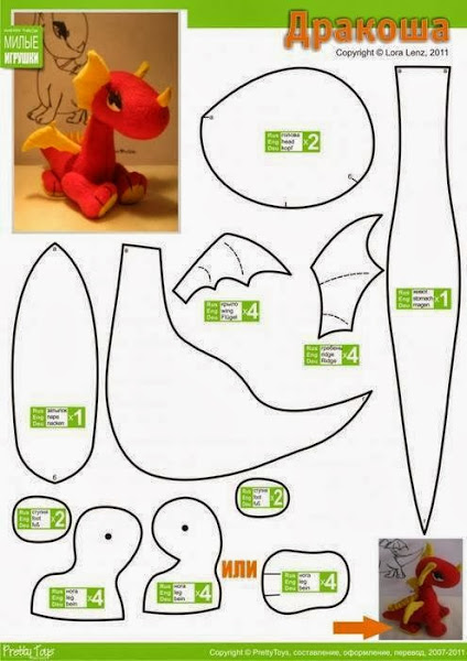 Patrón · Dragón | Manualidades