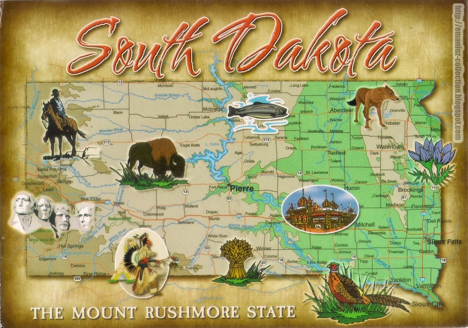 Postcard from the United States of America | South Dakota | Emaniuz ...