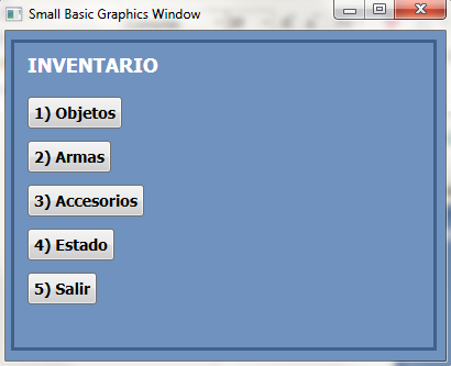 CodigoGX: Codigos de programación: Capítulo 49 Small Basic: Menú gráfico