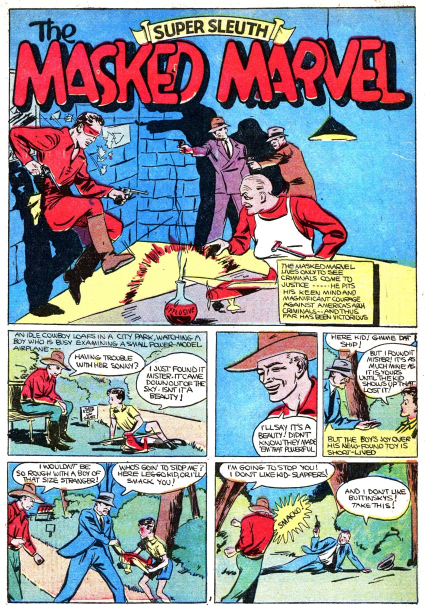 Pappy's Golden Age Comics Blogzine: Number 1902: Masked Marvel to the ...