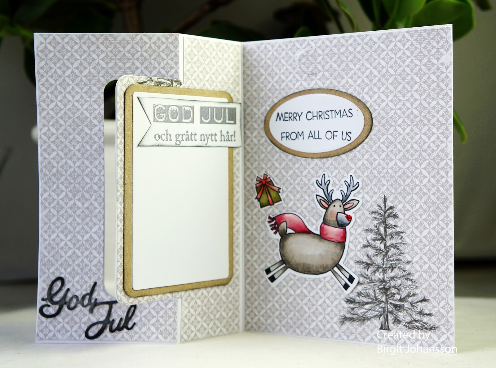 Cards R Fun: Christmas Rectangle Pull Card