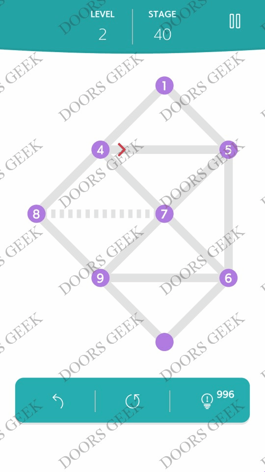 1LINE Level 2 Stage 40 Solution ~ Doors Geek