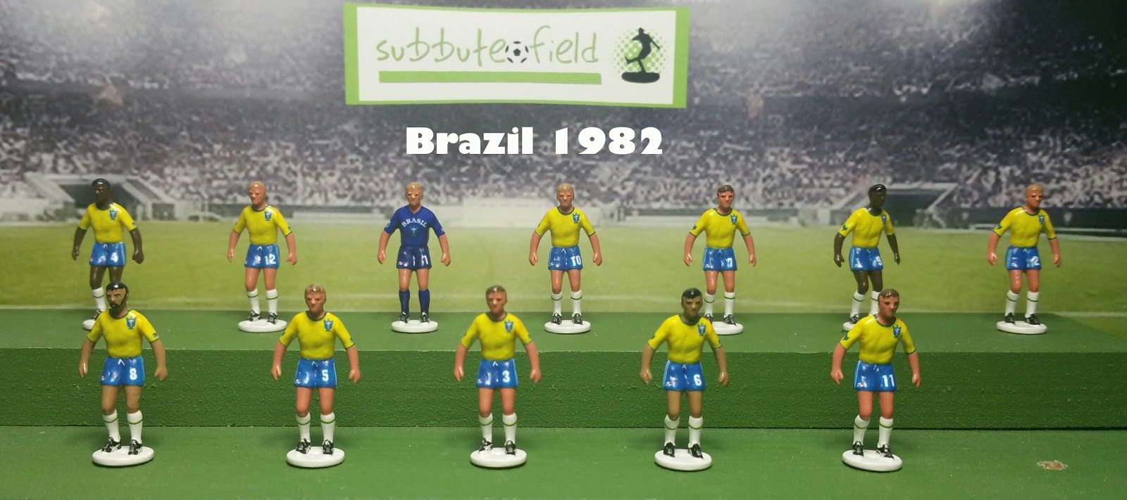 Subbuteo Field: New Decal Team - Brazil 1982 on new lightweight figures