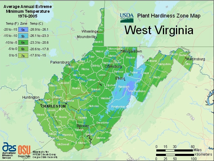 Farmers Know Best: West Virginia USDA Plant Hardiness Zones Map