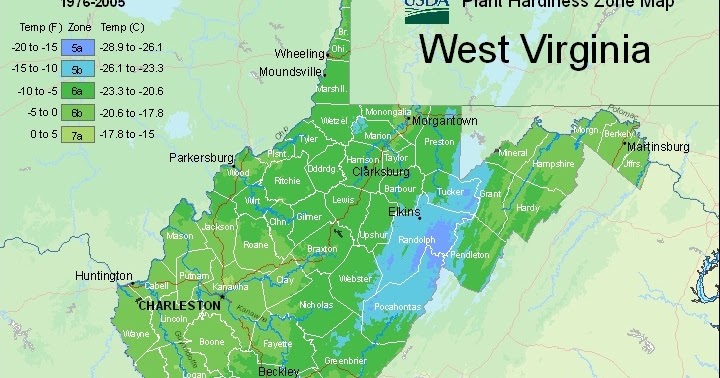 Farmers Know Best: West Virginia USDA Plant Hardiness Zones Map