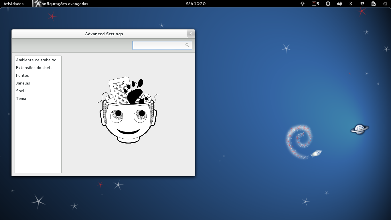 Debian Maníaco: Personalizando o GNOME Shell