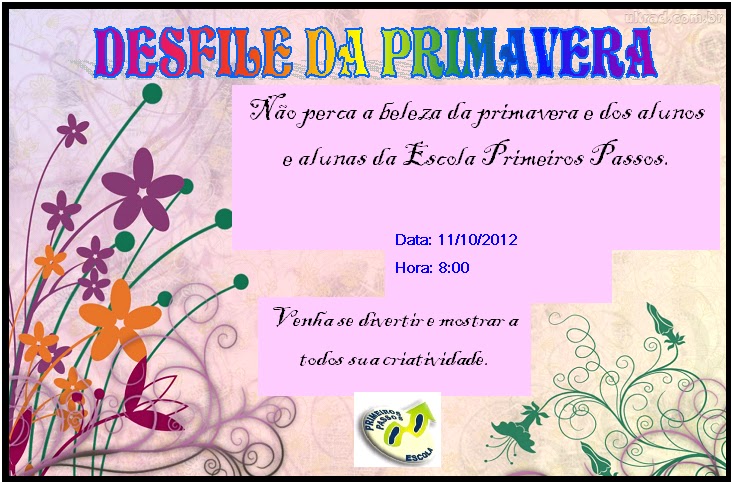 ESCOLA PRIMEIROS PASSOS (Construindo um amanhã melhor !)