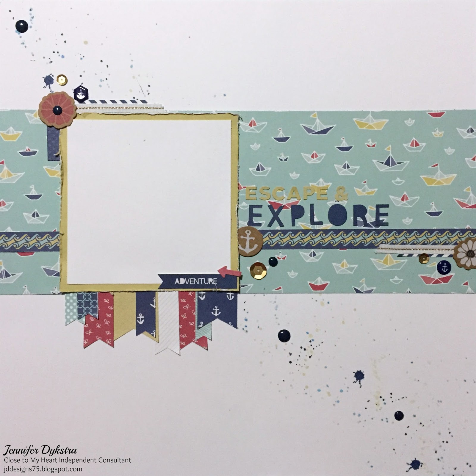 jd designs: Regatta Leftovers -- 2 Single-page Scrapbook Layouts