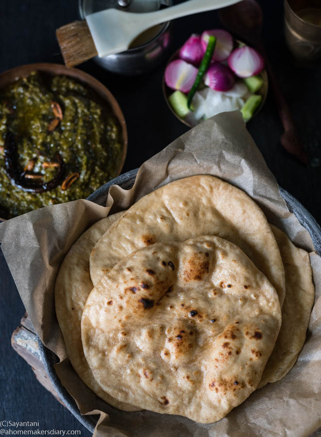 Tandoori Roti made on Tawa, Stove top, Video recipe - A Homemaker's Diary