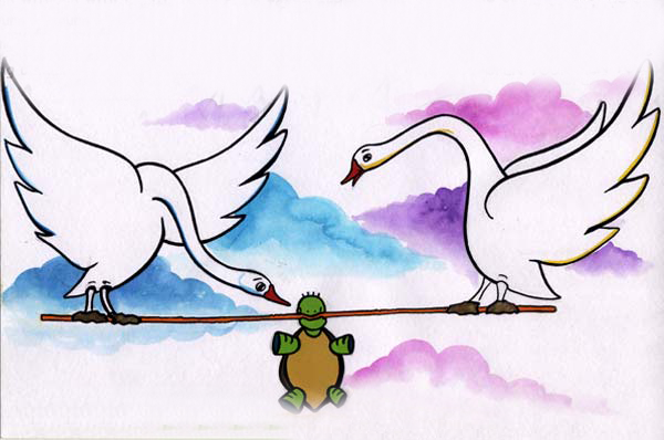 The Turtle and The Pair of Swans - Moral Stories For Children
