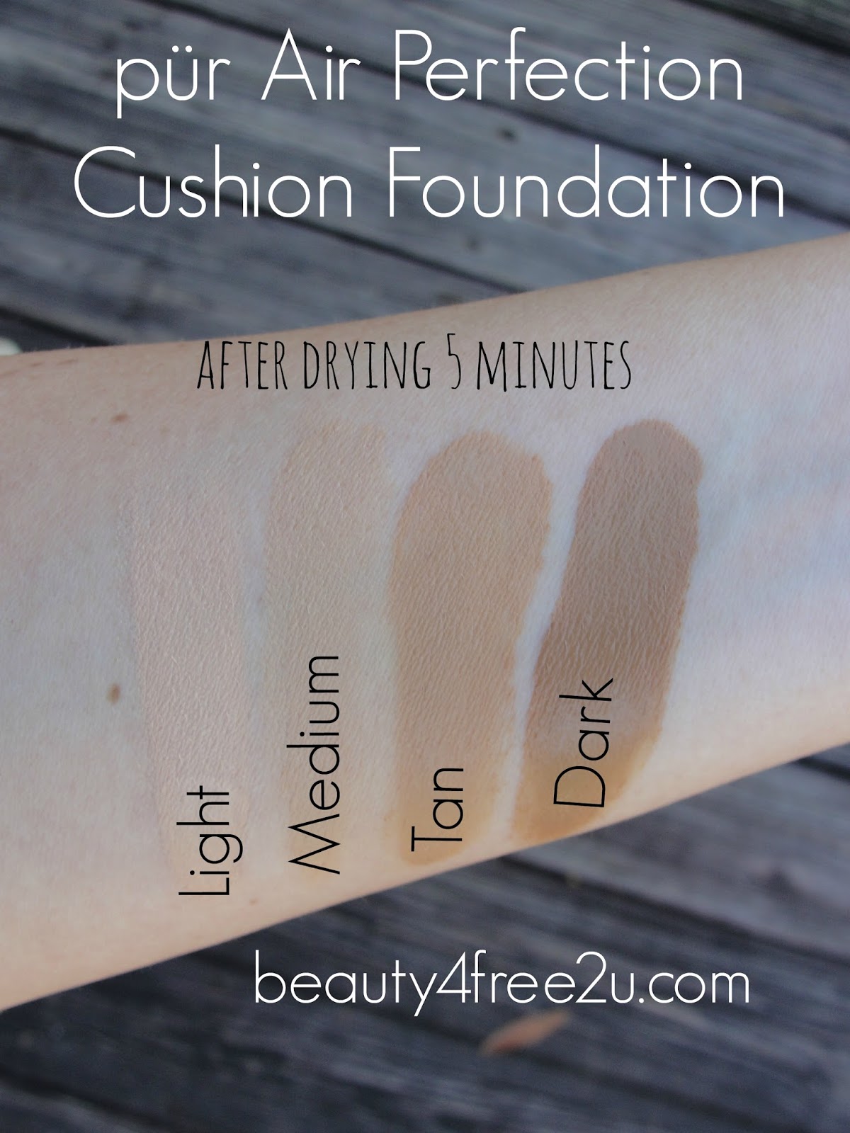 PÜR AIR PERFECTION CUSHION FOUNDATION REVIEW & SWATCHES