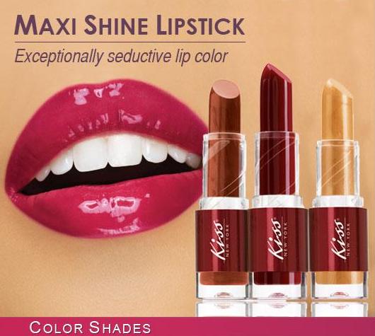 Diary of a Trendaholic : Kiss New York Maxi Shine Lipstick Review