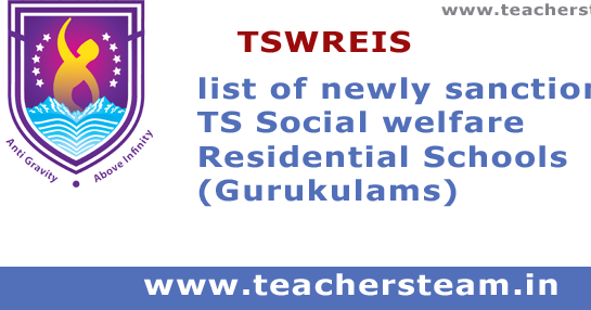 TSWREIS newly sanctioned residential schools list GO.20 Dt02-6-2016 ...