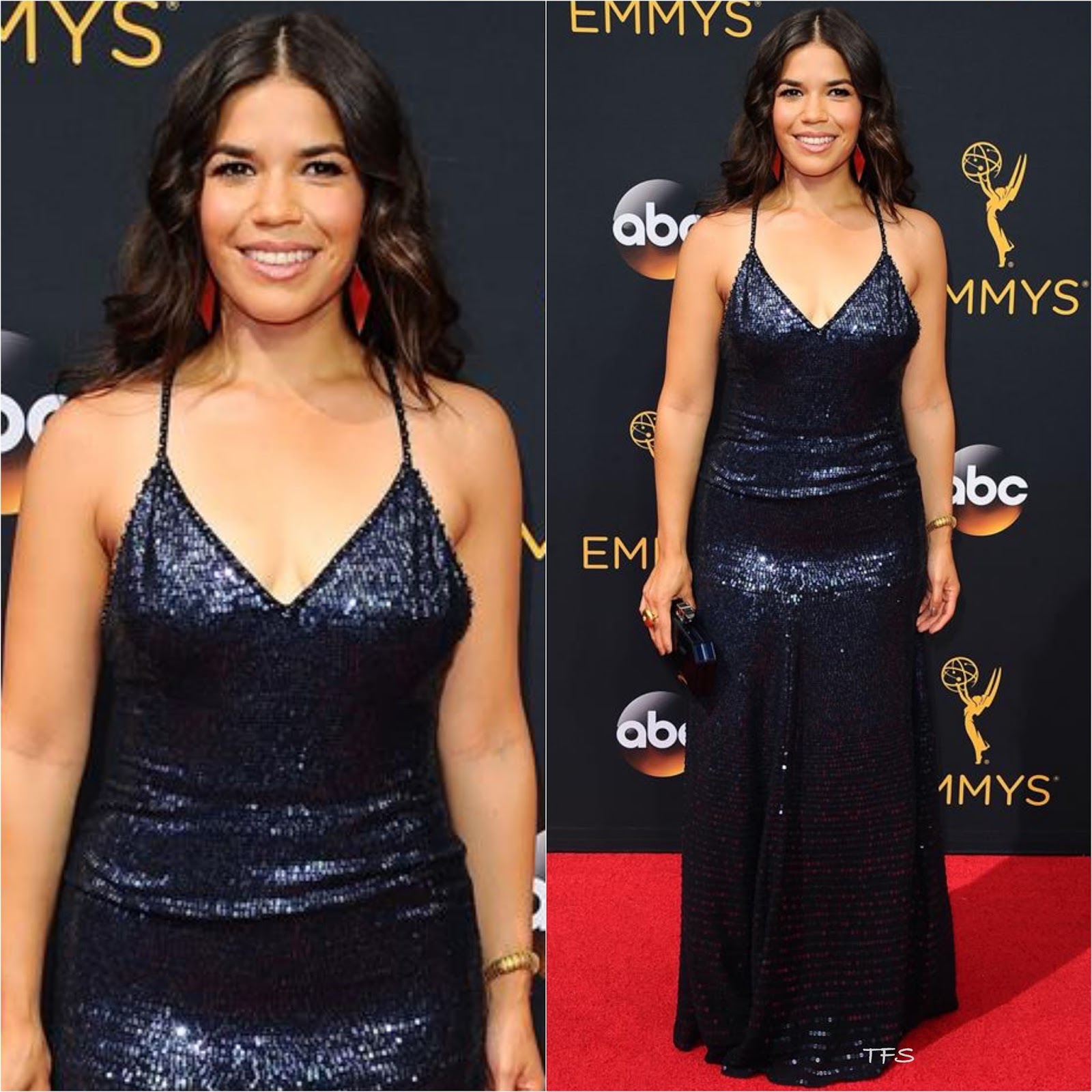 America Ferrera in Jenny Packham at the 68th Primetime Emmy Awards