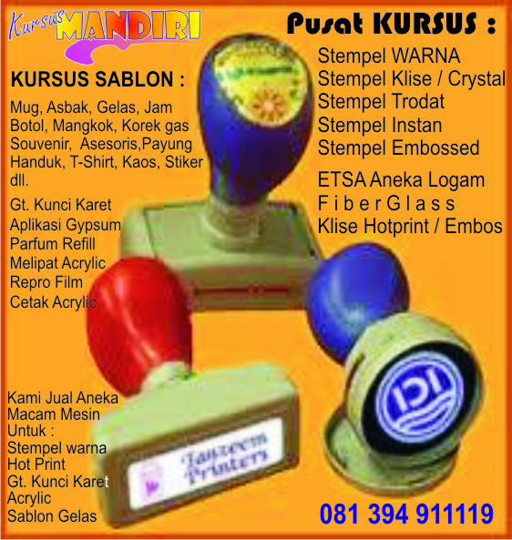 MESIN : Expose zeng plat, Gravier, Stempel, Potong gabus, Fiberglass ...
