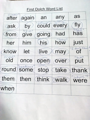 Raising Anna Claire: My Baby Can Read: First Grade Dolch Words