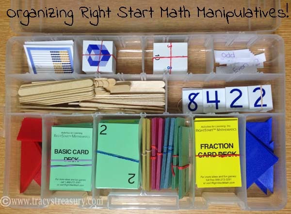Tracy's Treasury: How to Organize Right Start Math Manipulatives!