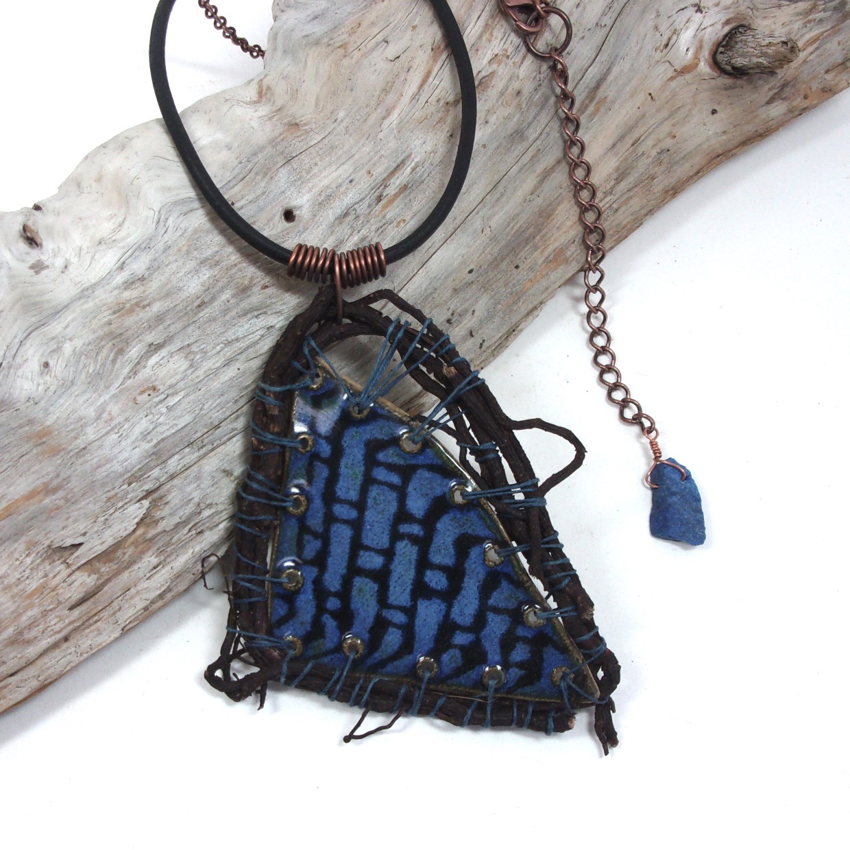 BHClaysmith: Virginia Creeper Wrapped Pendant
