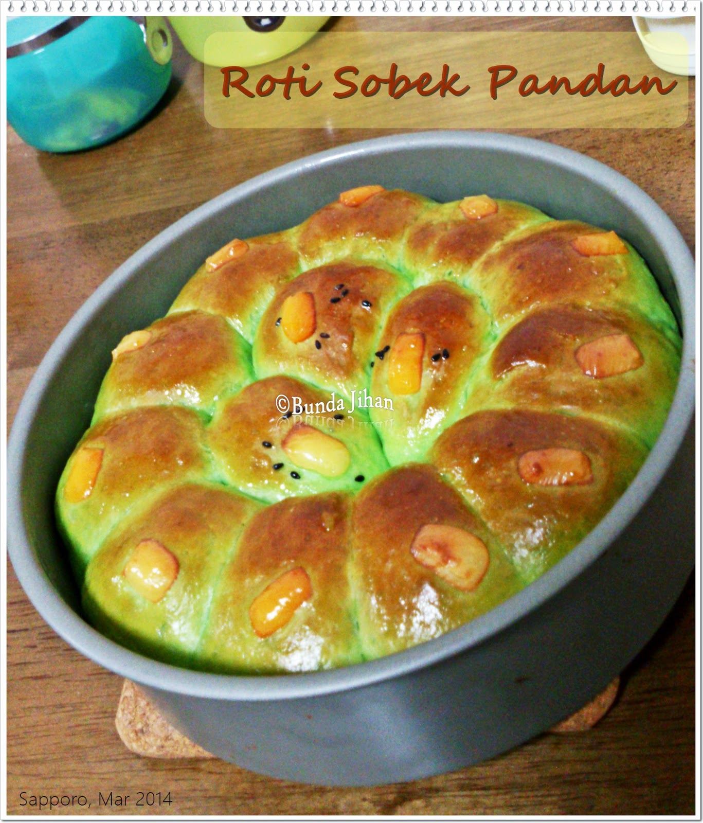 Love Cooking, Cooking With Love: Roti Sobek Pandan-Metode 30 menit