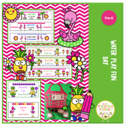 Water Play Fun Day- Dollar Deal ~ Preschool Printables