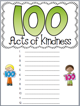 100 Acts of Kindness - First Grade Found Me