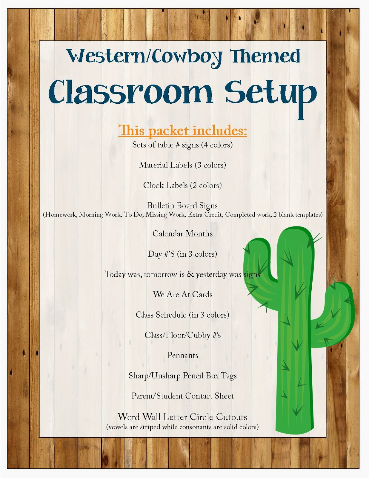 Sunrise and Shine: Western/Cowboy Themed Classroom Setup